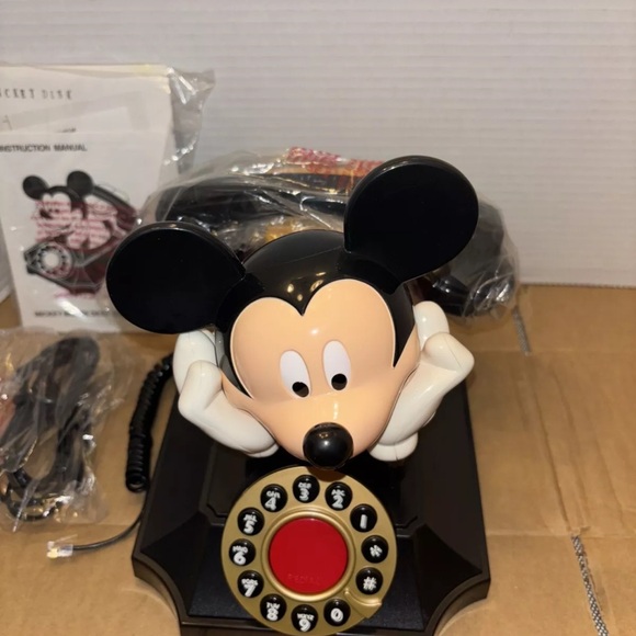 Other | Vintage Disney Mickey Mouse Desk Telephone Telemania Corded ...